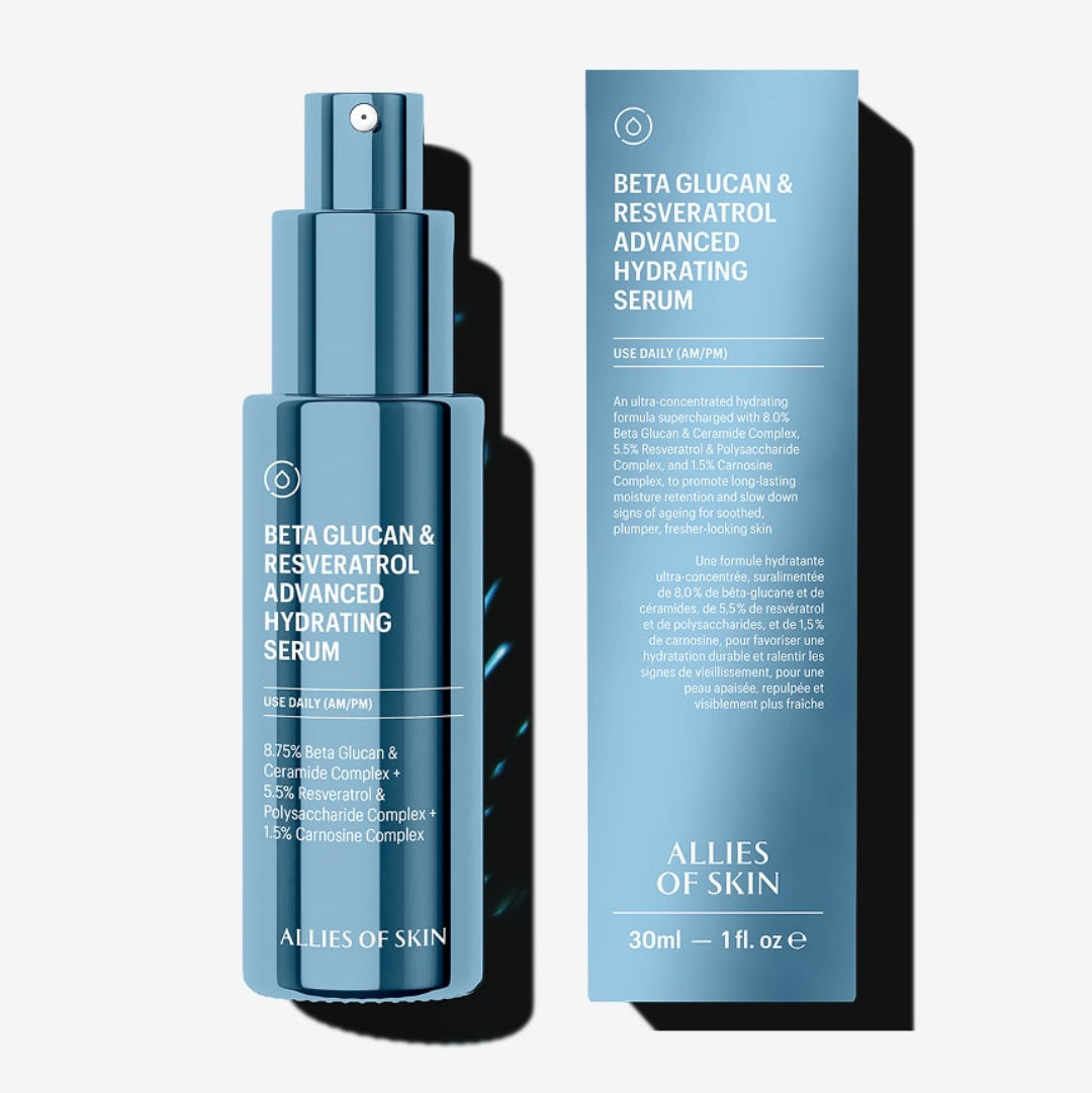 Allies of Skin Beta Glucan & Resveratrol Advanced Hydrating Serum | Face the Future