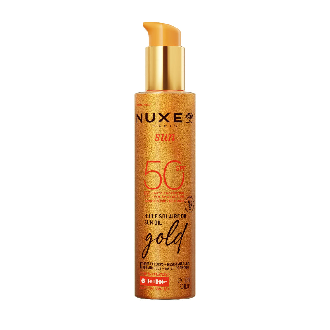 NUXE Sun Oil Gold Shimmery High Protection SPF 50 150ml | Face the Future