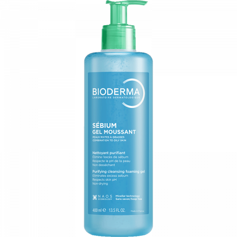 Bioderma Sébium Purifying Foaming Gel Oily to Blemish-Prone Skin 200ml ...