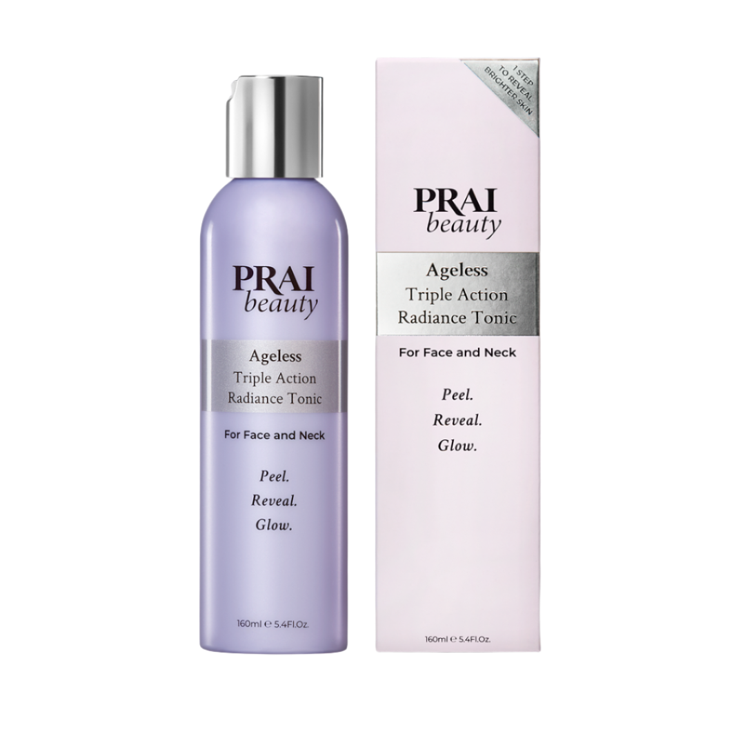 PRAI Beauty Ageless Triple Action Radiance Tonic for Face & Neck 160ml ...