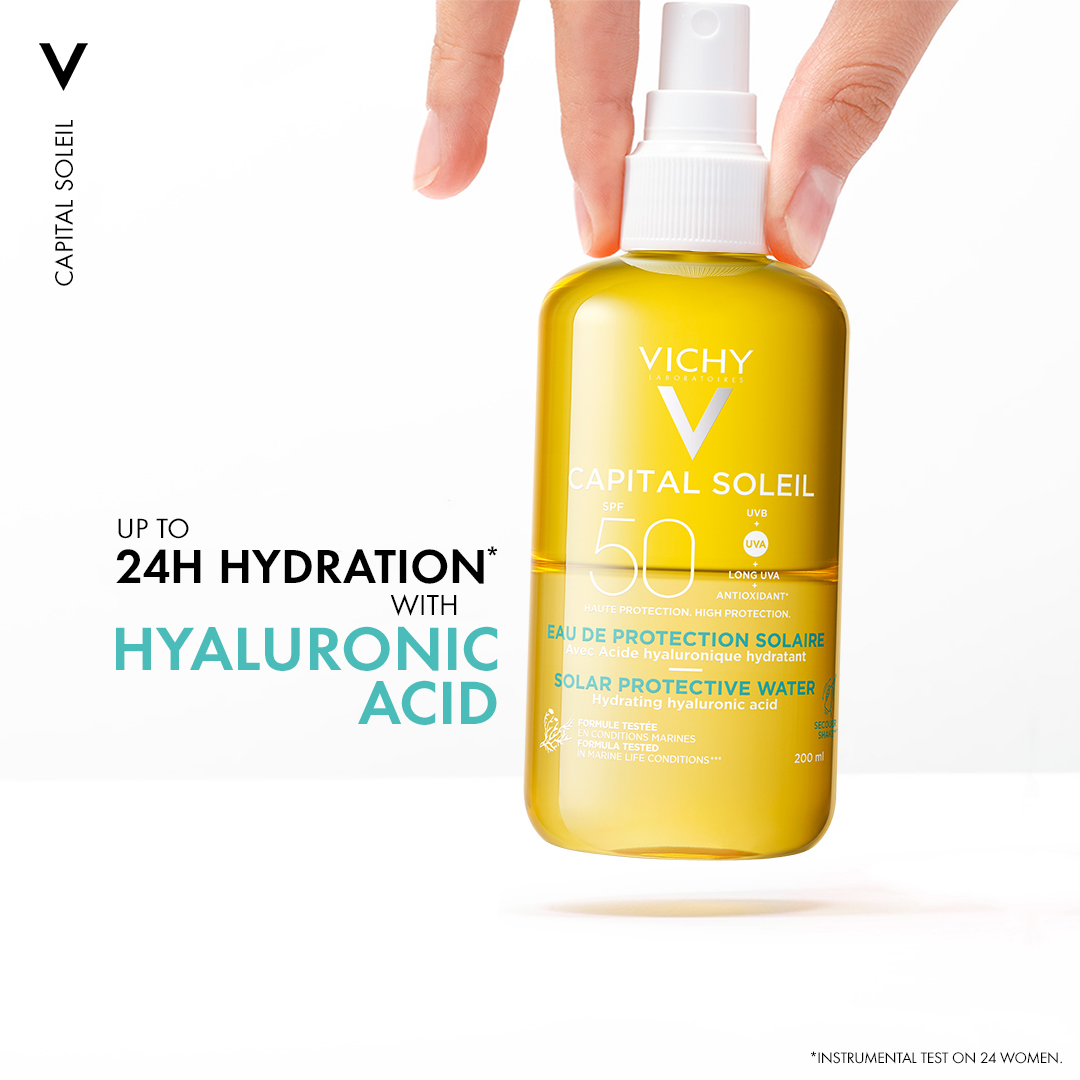 Vichy Capital Soleil Hydrating Sun Protection Water Spray SPF50 with ...