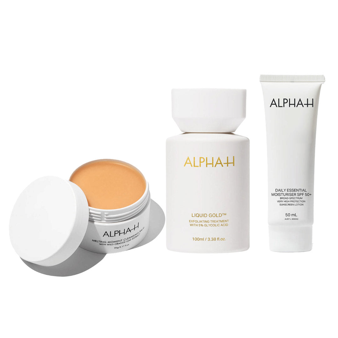 Alpha-H Cleanse, Exfoliate and Protect Bundle | Face the Future