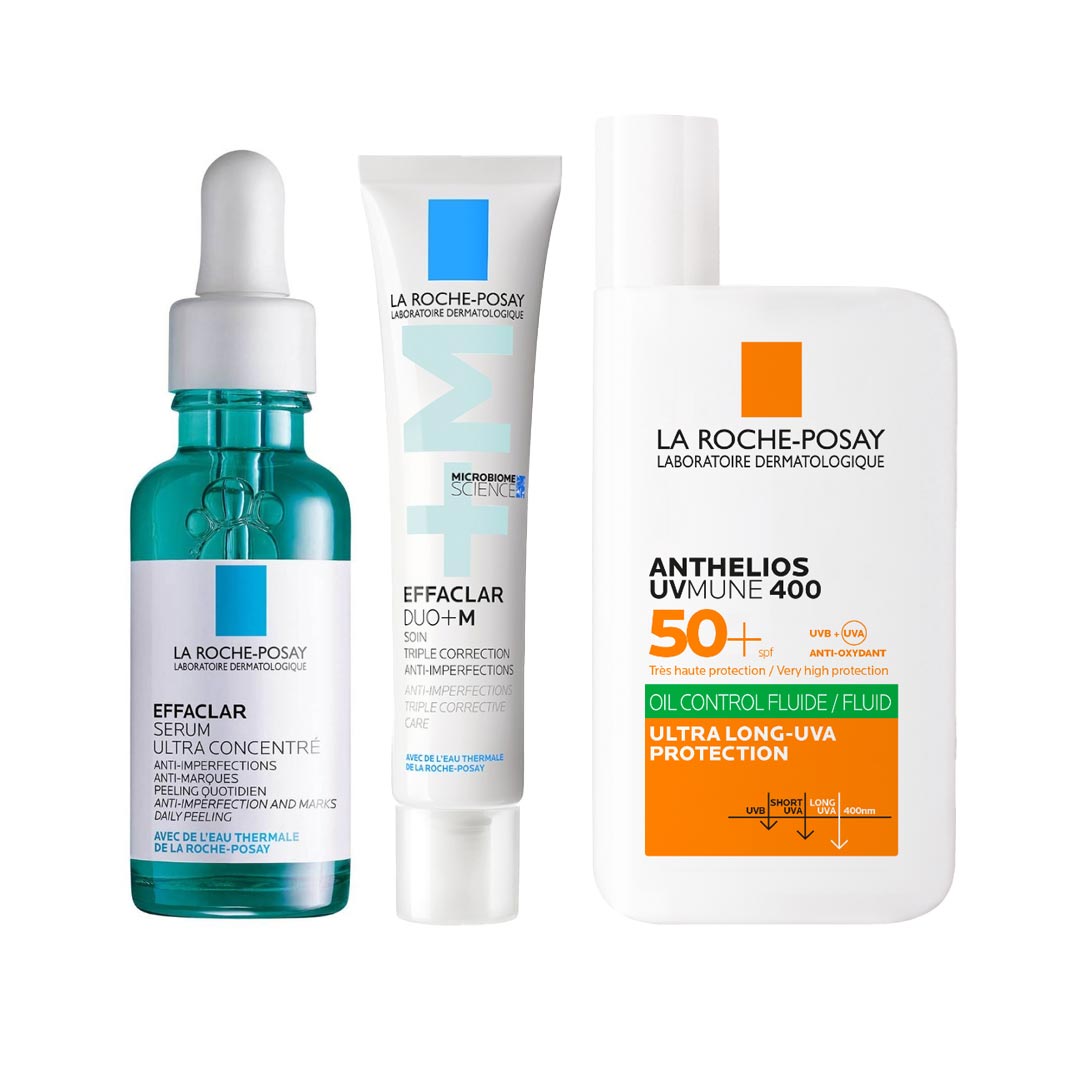 La Roche-Posay Breakout-Fighting & Post-Acne Mark Set: Effaclar Serum ...