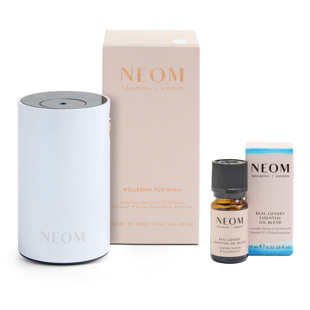 NEOM Wellbeing Pod Mini+ Waterless Essential Oil Diffuser - White and ...