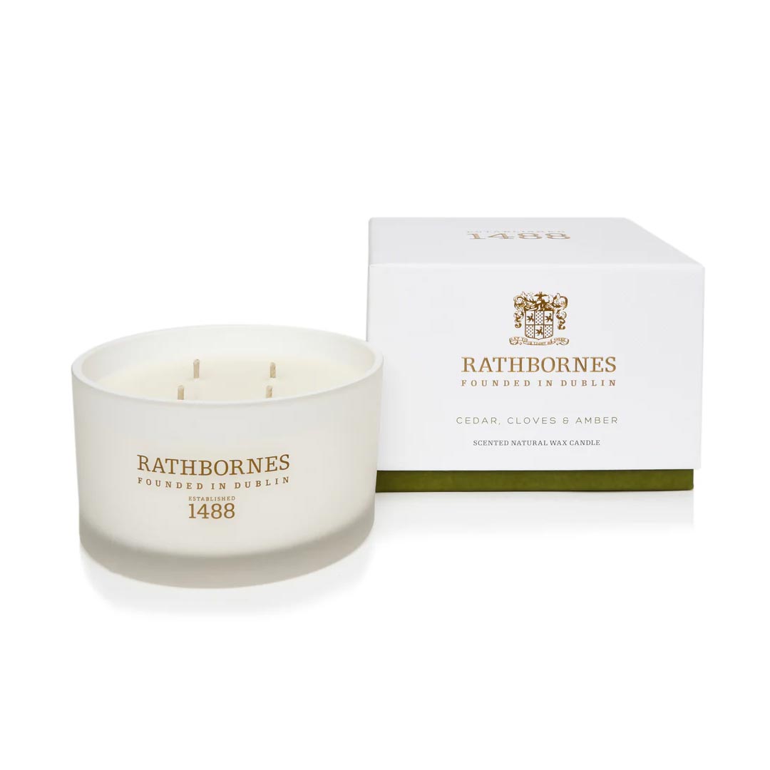 Rathbornes 1488 Cedar, Cloves and Amber Luxury Four Wick Candle | Face ...