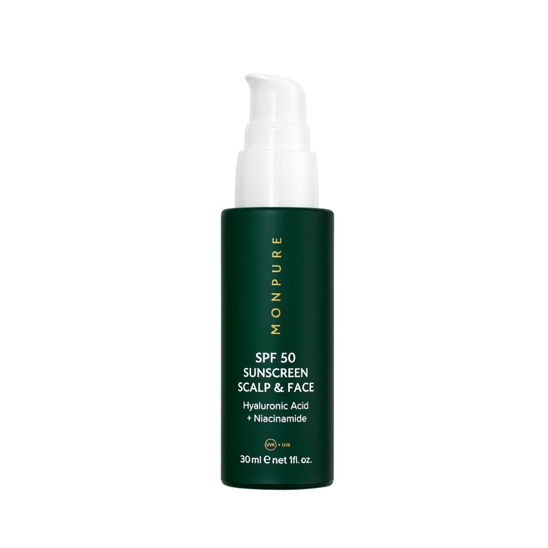 Monpure SPF 50 Scalp & Face Sunscreen 30ml | Face the Future