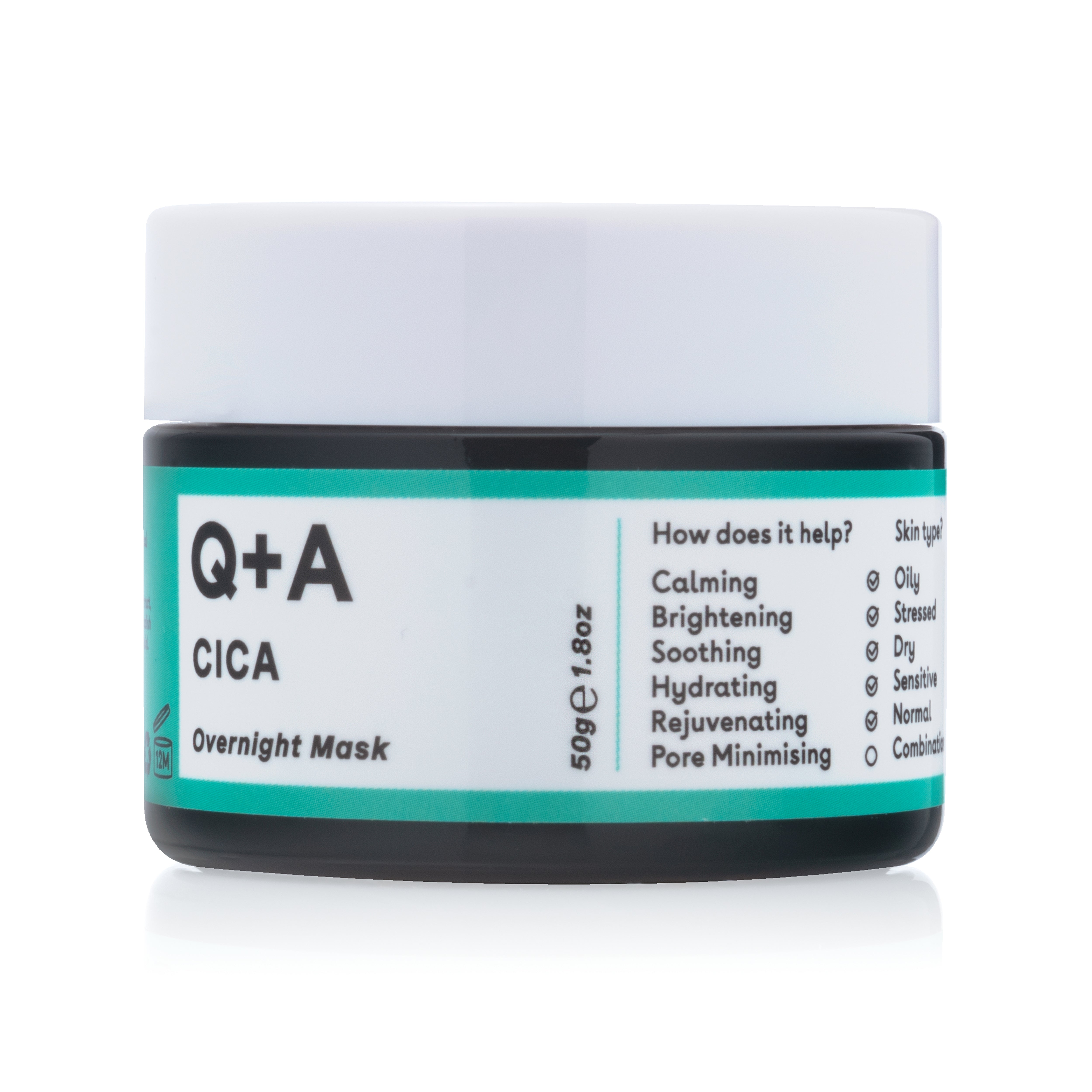 Q+A Cica Overnight Face Mask 30ml Buy Online Today! | Face the Future