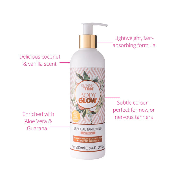 Body Glow Gradual Tanner 280ml | Skinny Tan UK | Face the Future