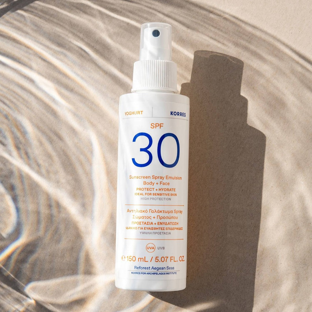 KORRES Yoghurt Spray Emulsion Body + Face SPF30 150ml Buy Online Today ...
