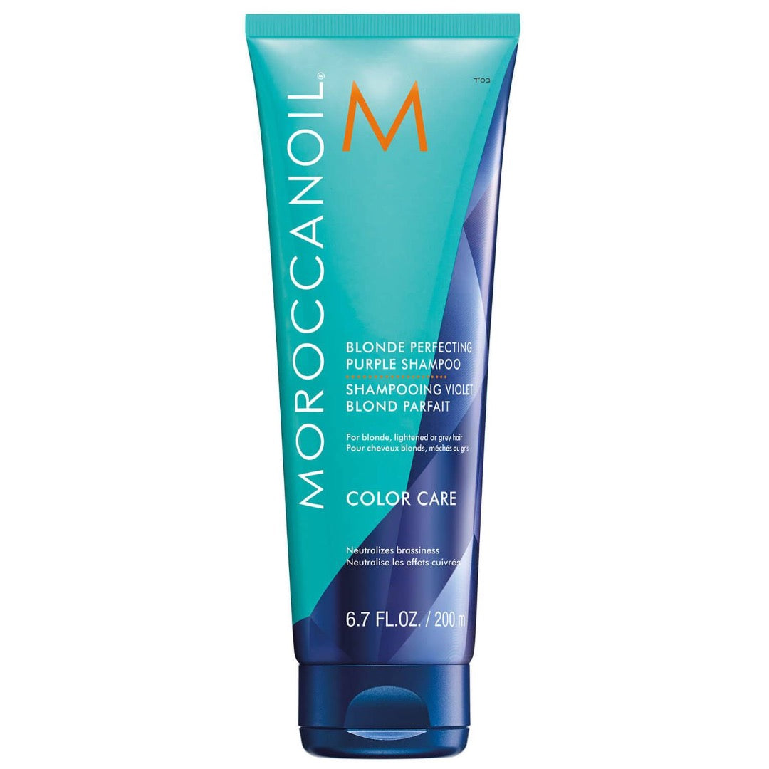 Moroccanoil Blonde Perfecting Purple Shampoo | Face the Future